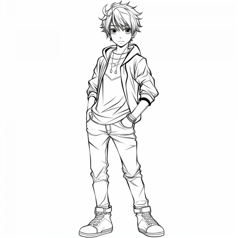 Cute Anime Color Pages (Free and Printable)