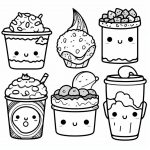 Food cute coloring pages (free & printable) | Kokoprint.com