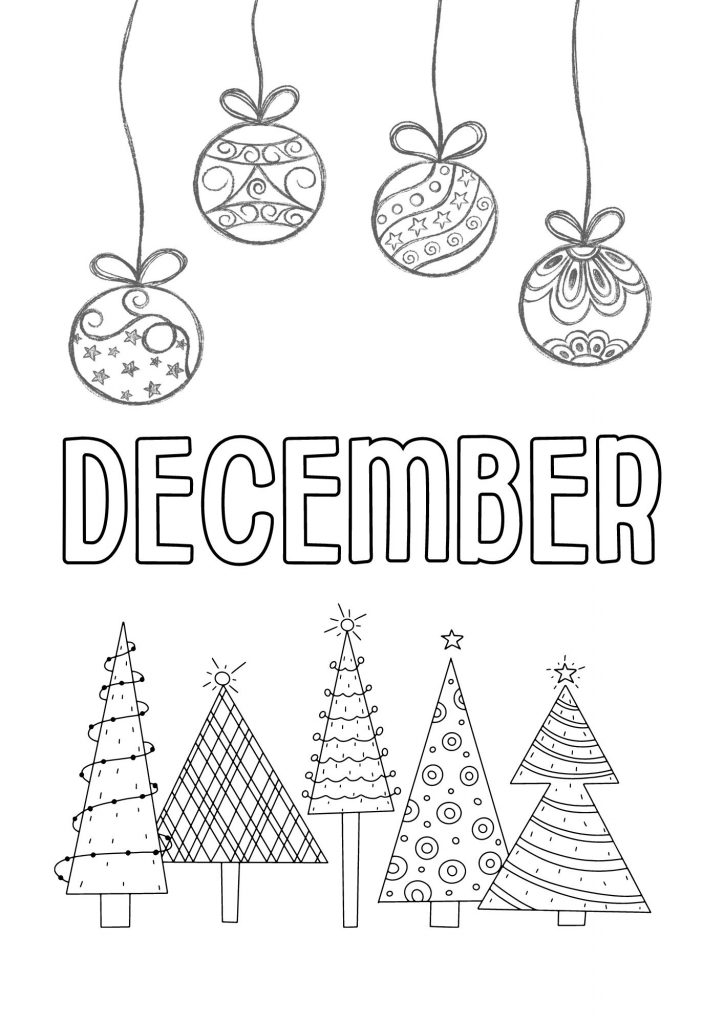 December Color Sheets (Free & Printable)