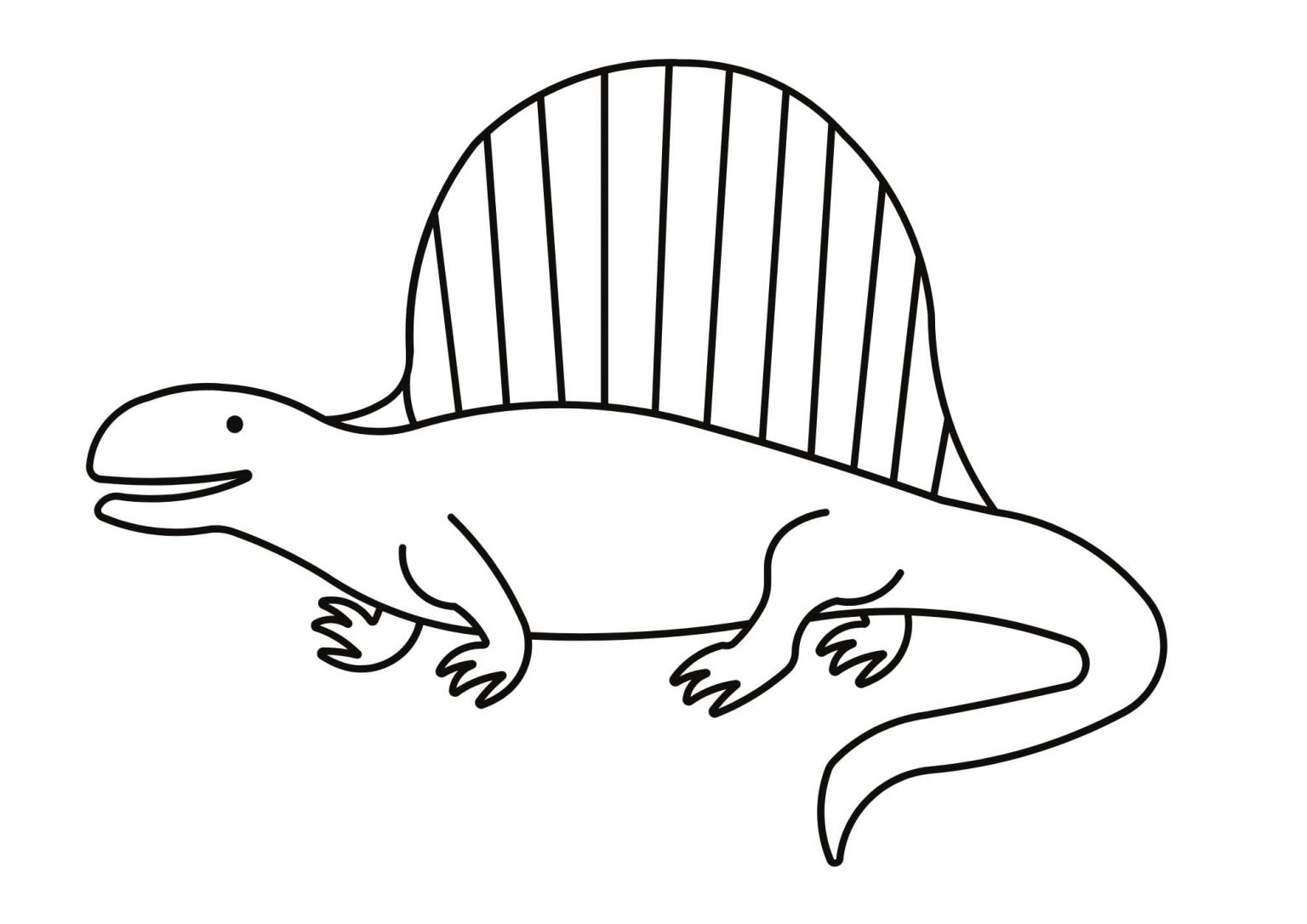 Dimetrodon pictures to color (Free + Printable)