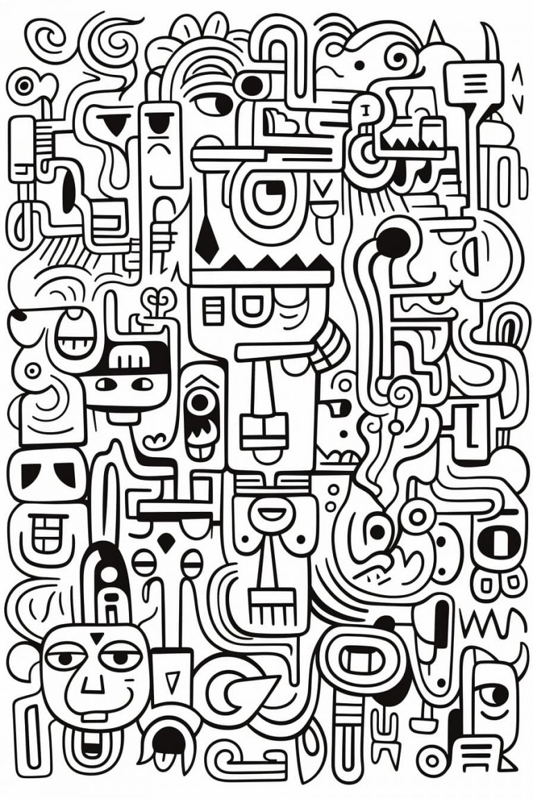 Doodle Color Sheets (Free + Printable)