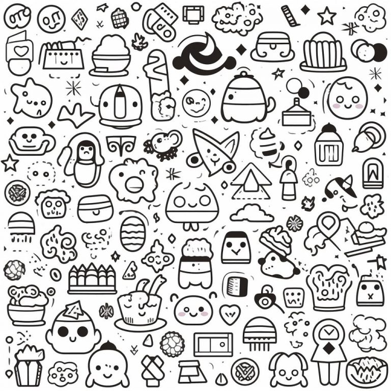 Doodle Color Sheets (Free + Printable)