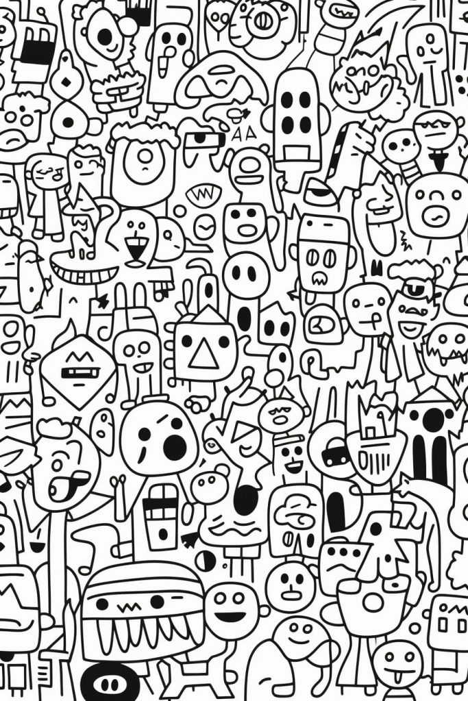 Doodle Color Sheets (Free + Printable)