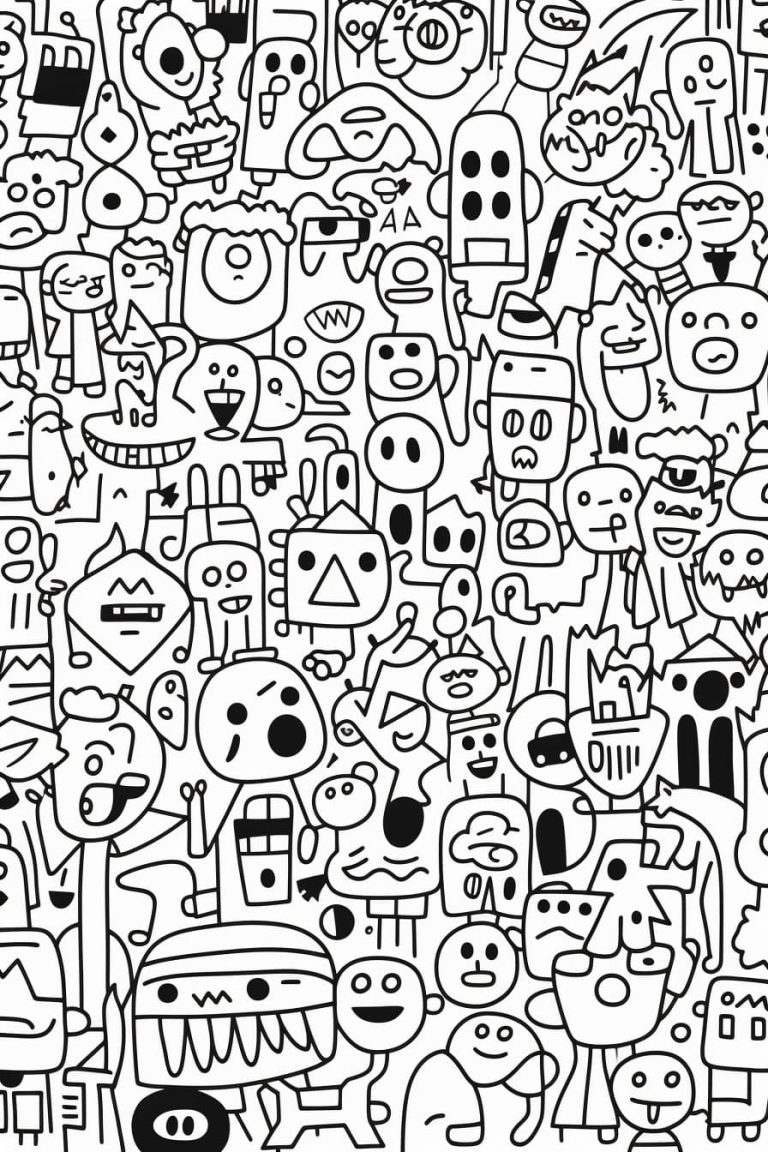 Doodle Color Sheets (Free + Printable)