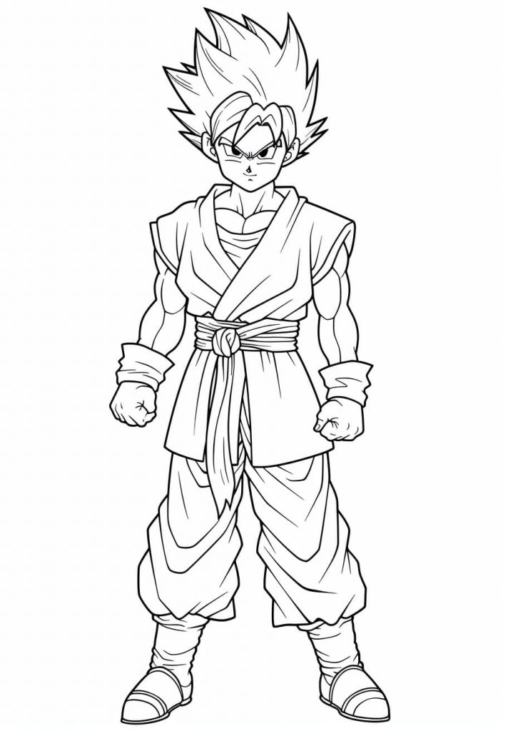 Dragon Ball Z Color Sheets (Free + Printable)