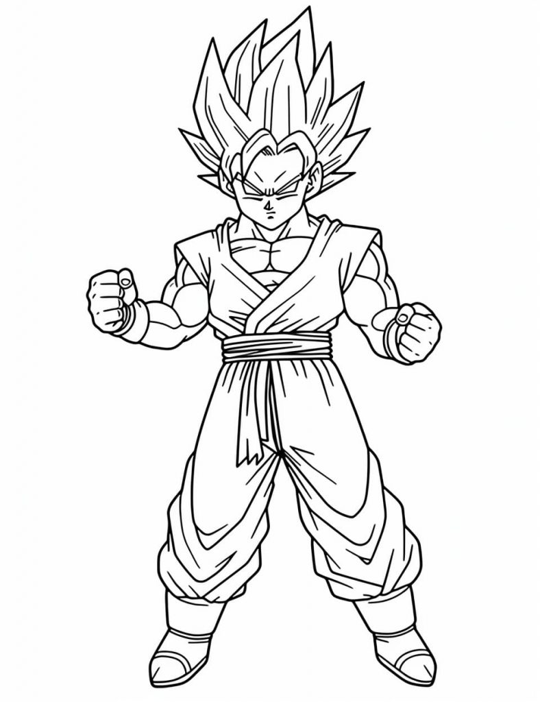 Dragon Ball Z Color Sheets (Free + Printable)