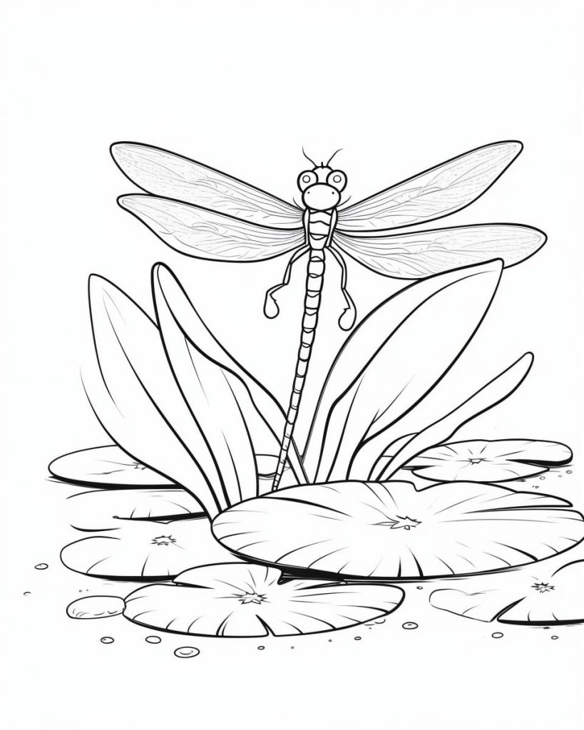 Dragonfly coloring sheets (free & printable) | Kokoprint.com