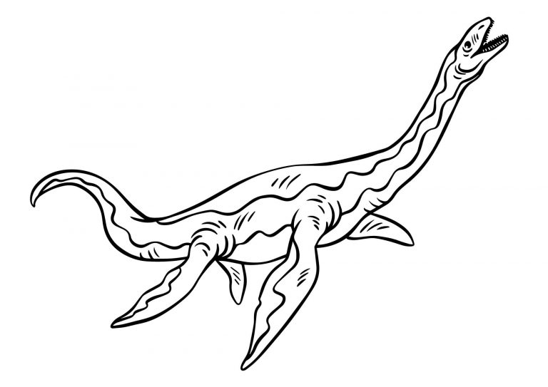 Elasmosaurus pictures to color (Free + Printable)
