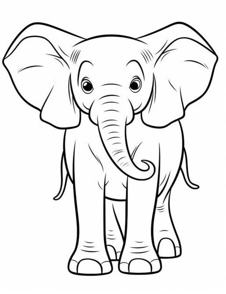 Elephant Color Sheets (Free & Printable)
