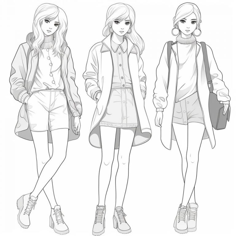 Fashion Coloring Sheet (Free + Printable)
