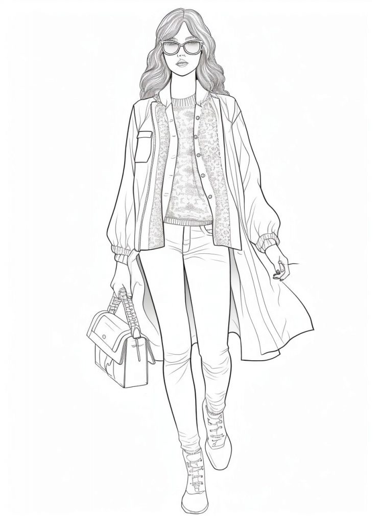 Fashion Coloring Sheet (Free + Printable)