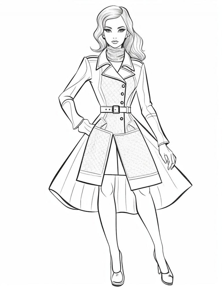 Fashion Coloring Sheet (Free + Printable)