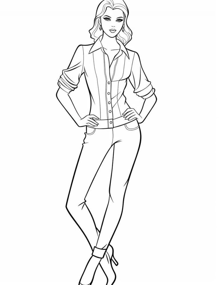 Fashion Coloring Sheet (Free + Printable)