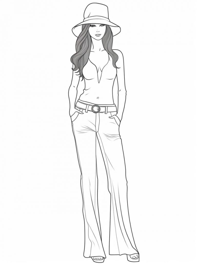 Fashion Coloring Sheet (Free + Printable)