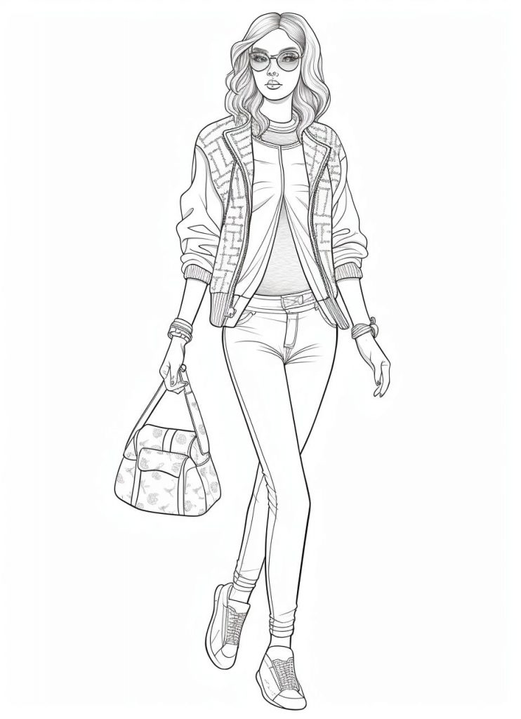 Fashion Coloring Sheet (Free + Printable)