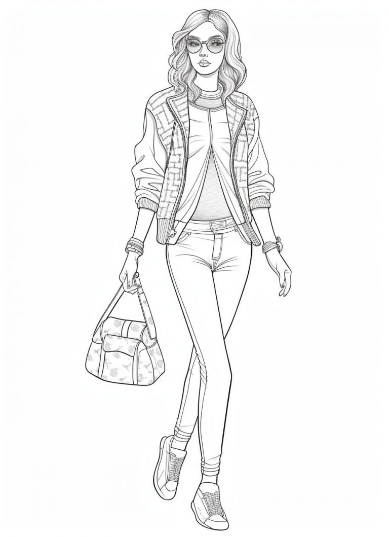 Fashion Coloring Sheet (Free + Printable)