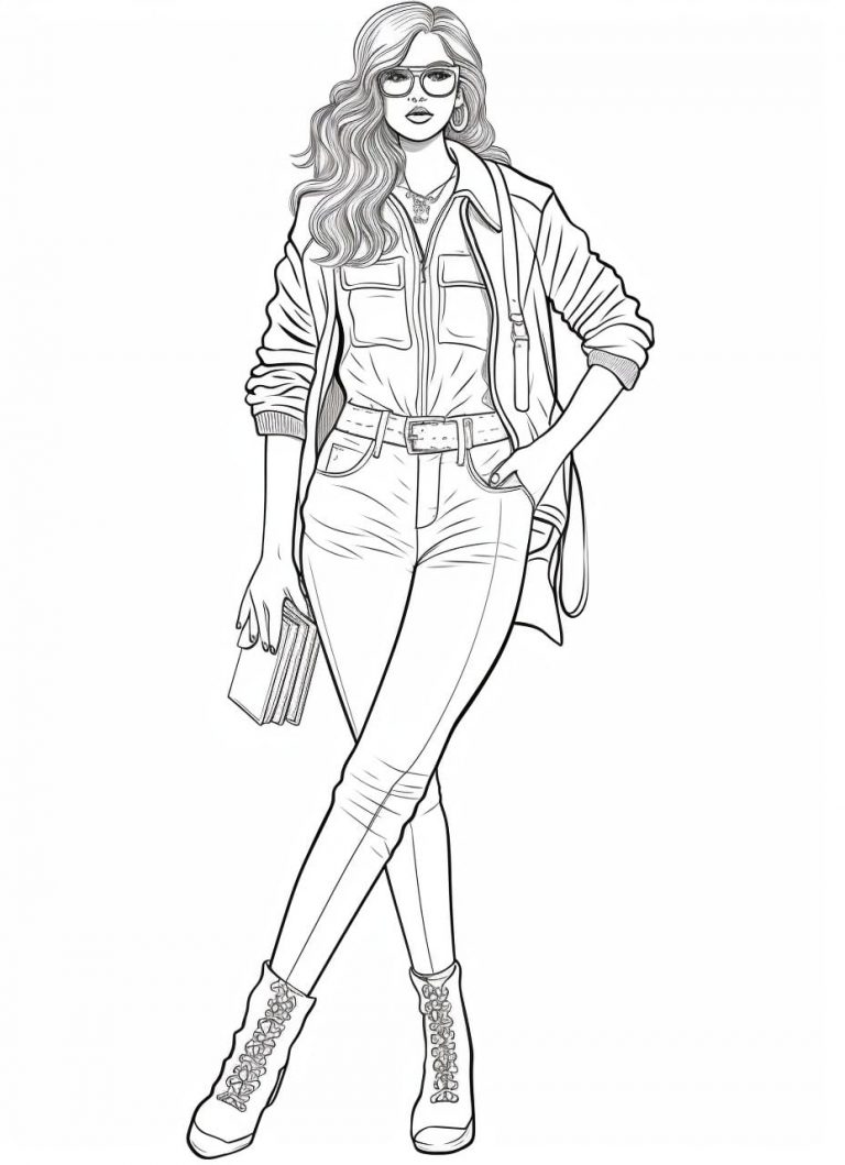 Fashion Coloring Sheet (Free + Printable)