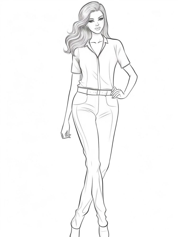Fashion Coloring Sheet (Free + Printable)