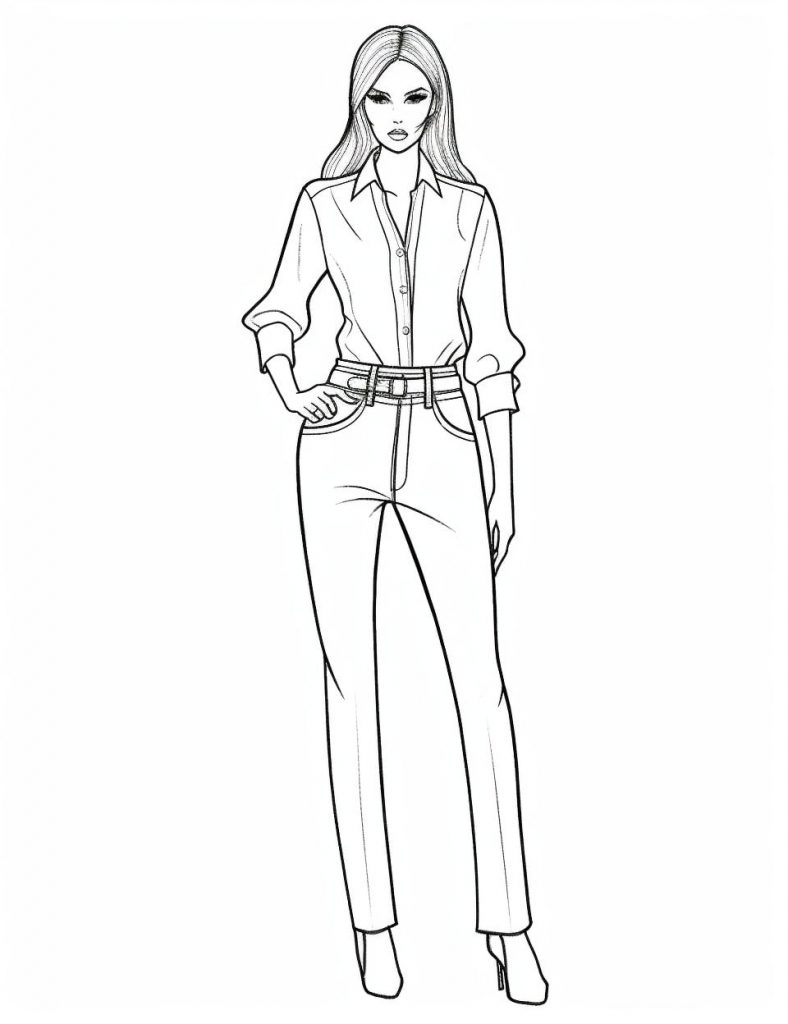 Fashion Coloring Sheet (Free + Printable)