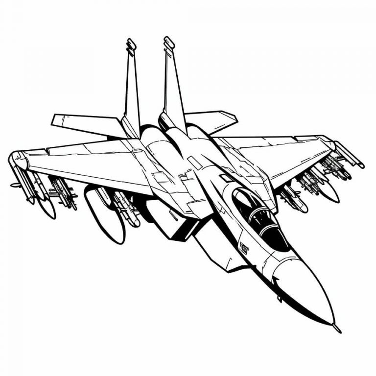Fighter Jet Color Sheets (Free & Printable)