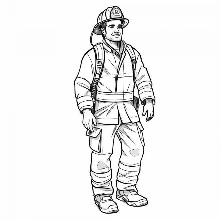 Firefighter pictures to color (free to print)