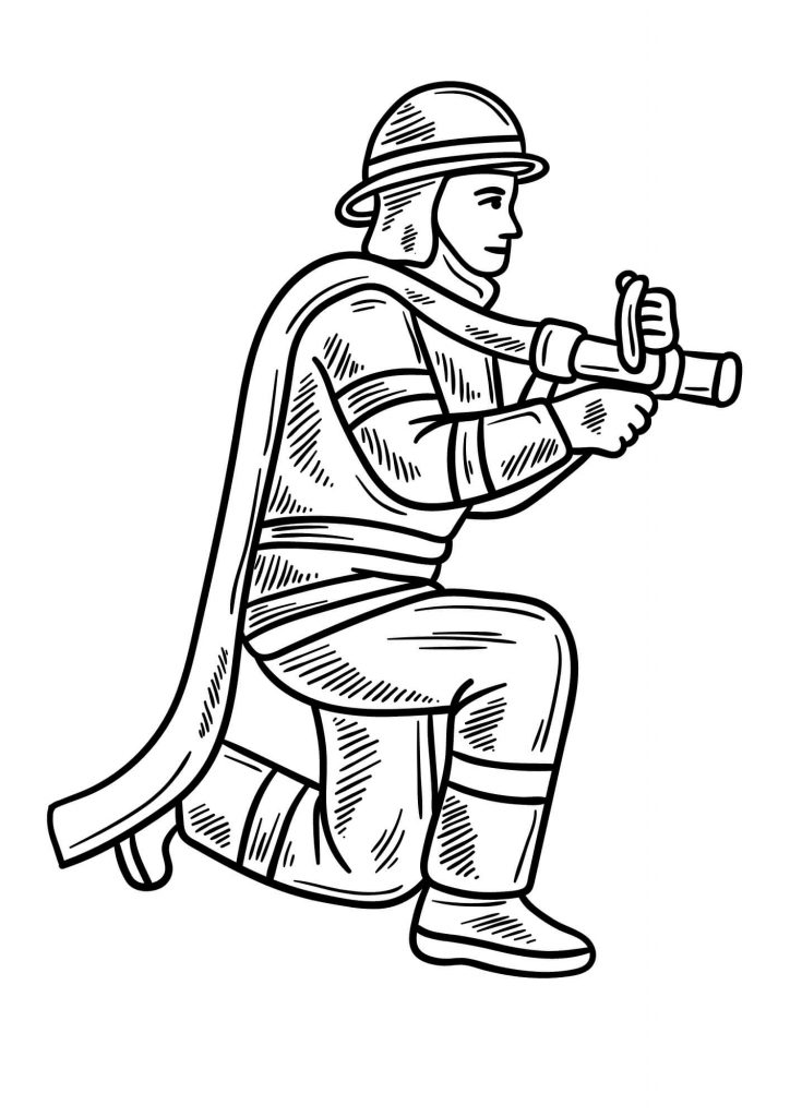 Firefighter pictures to color (free to print)