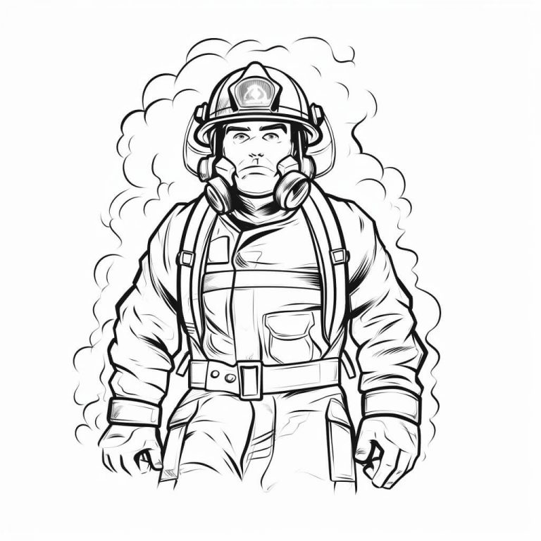 Firefighter pictures to color (free to print)