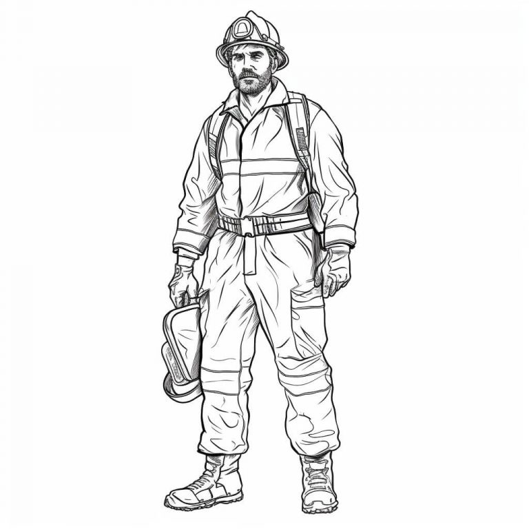 Firefighter pictures to color (free to print)