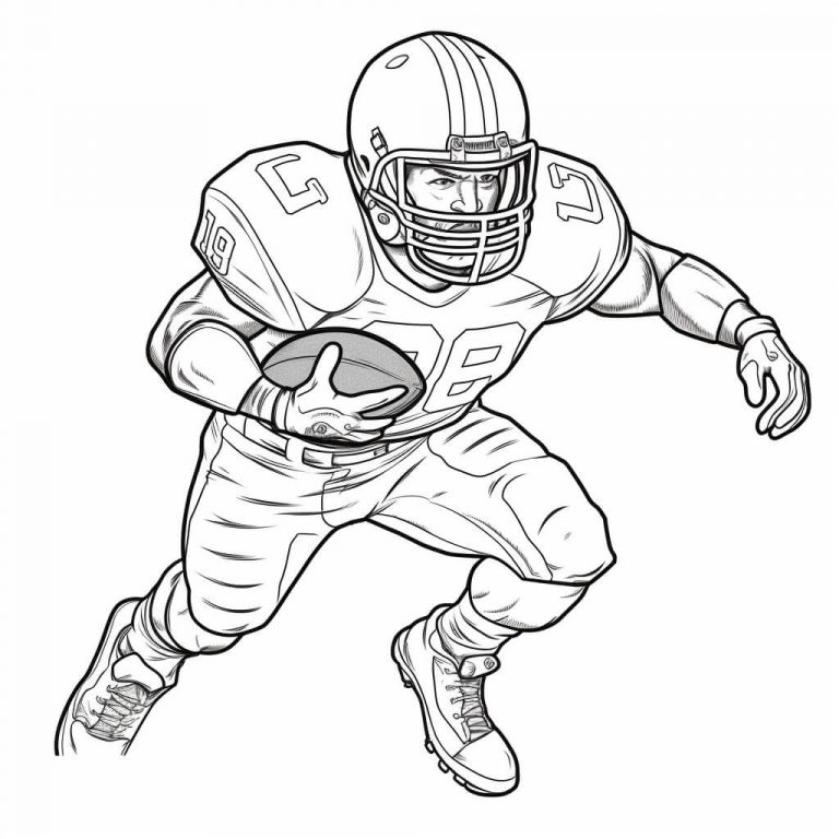 Football Color Sheet (Free & Printable) | Kokoprint.com