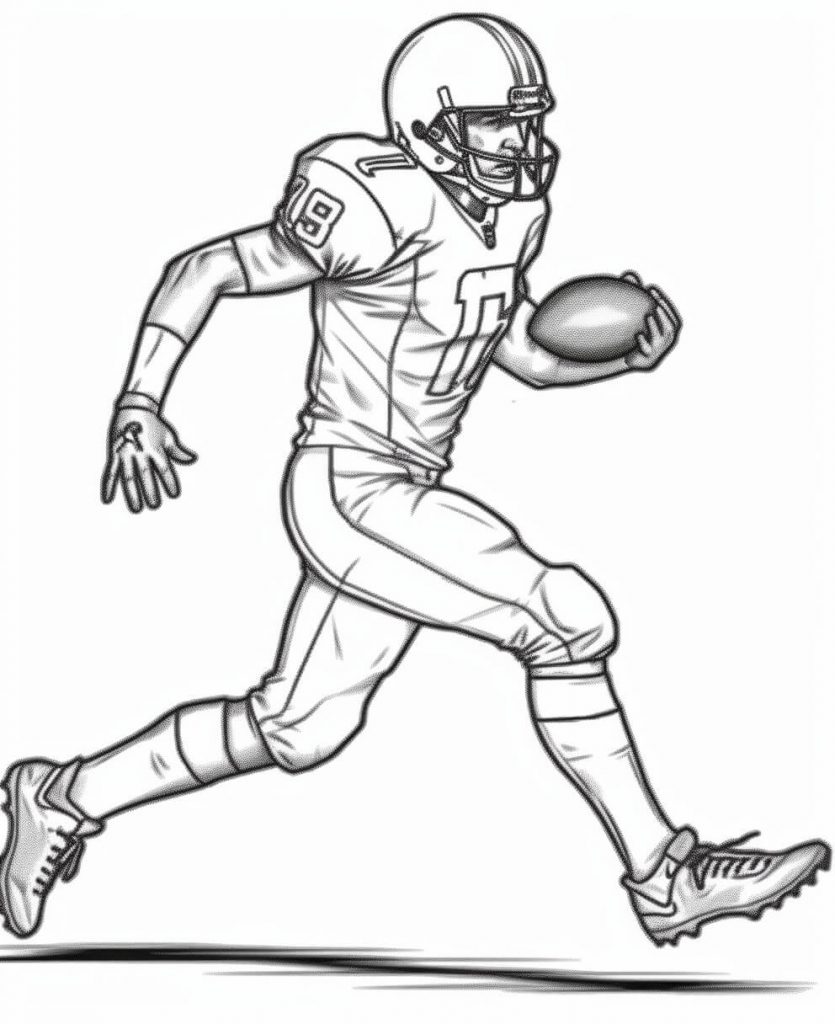 Football Color Sheet (Free & Printable) | Kokoprint.com