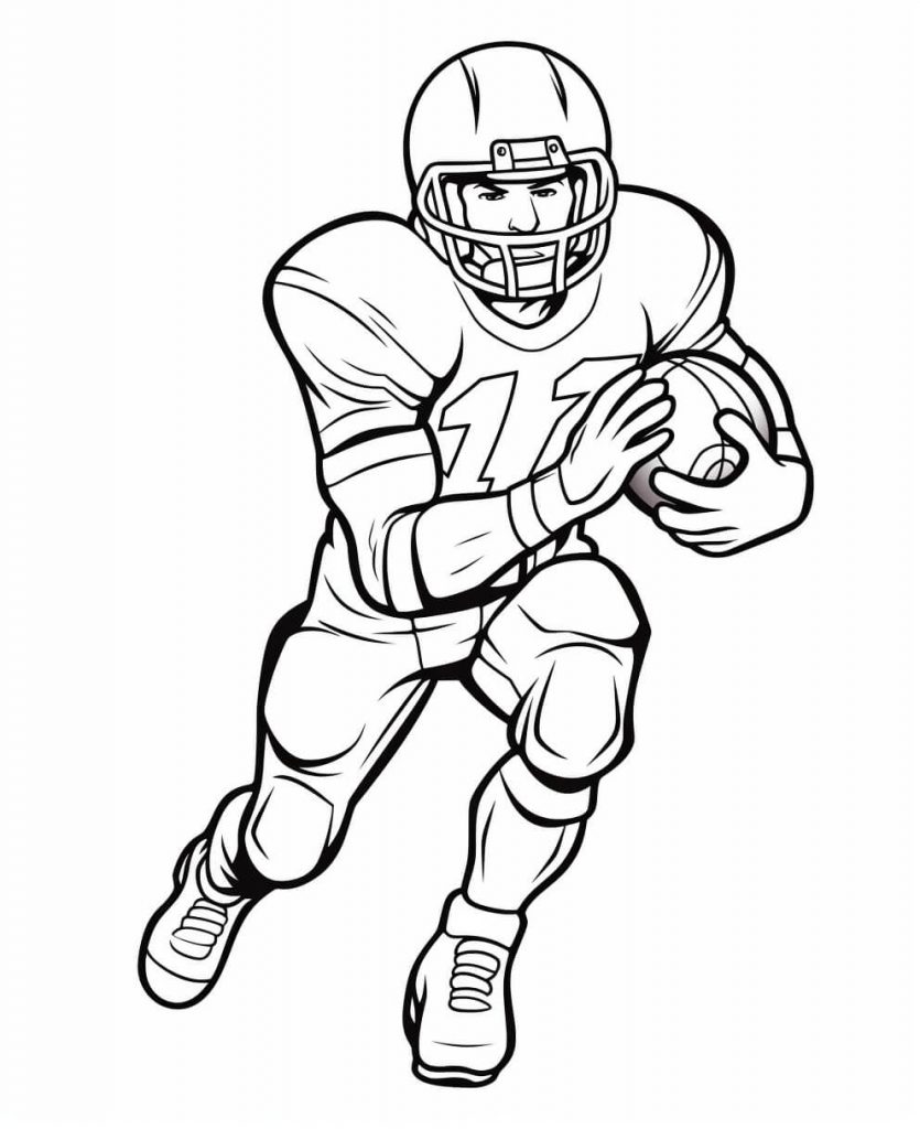 Football Color Sheet (Free & Printable) | Kokoprint.com