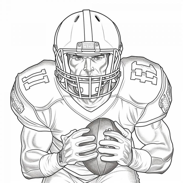 Football Color Sheet (Free & Printable) | Kokoprint.com