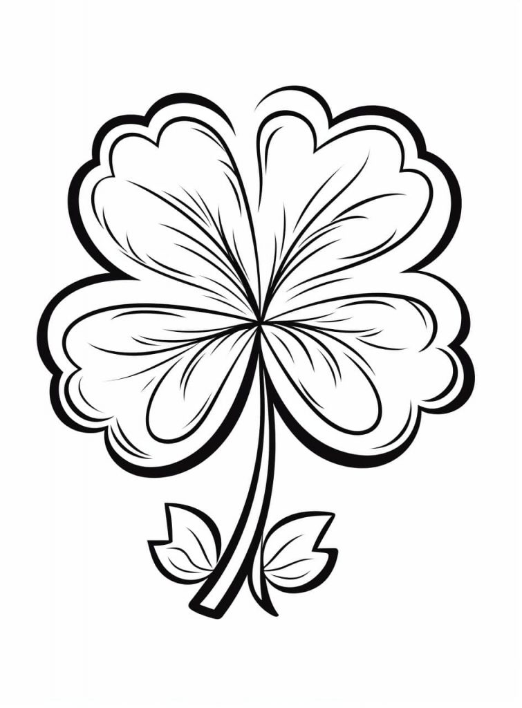 Trébol | Dibujos para imprimir y colorear (gratis) - Kokoprint.com