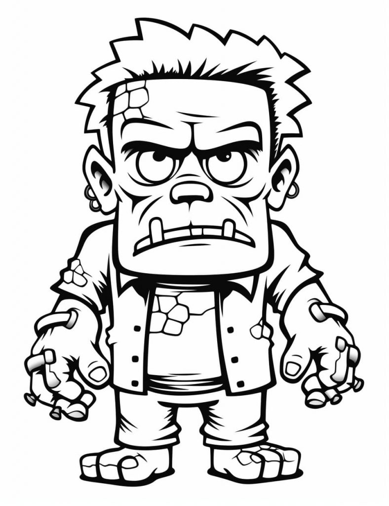 Frankenstein | Dibujos para imprimir y colorear (gratis) - Kokoprint.com