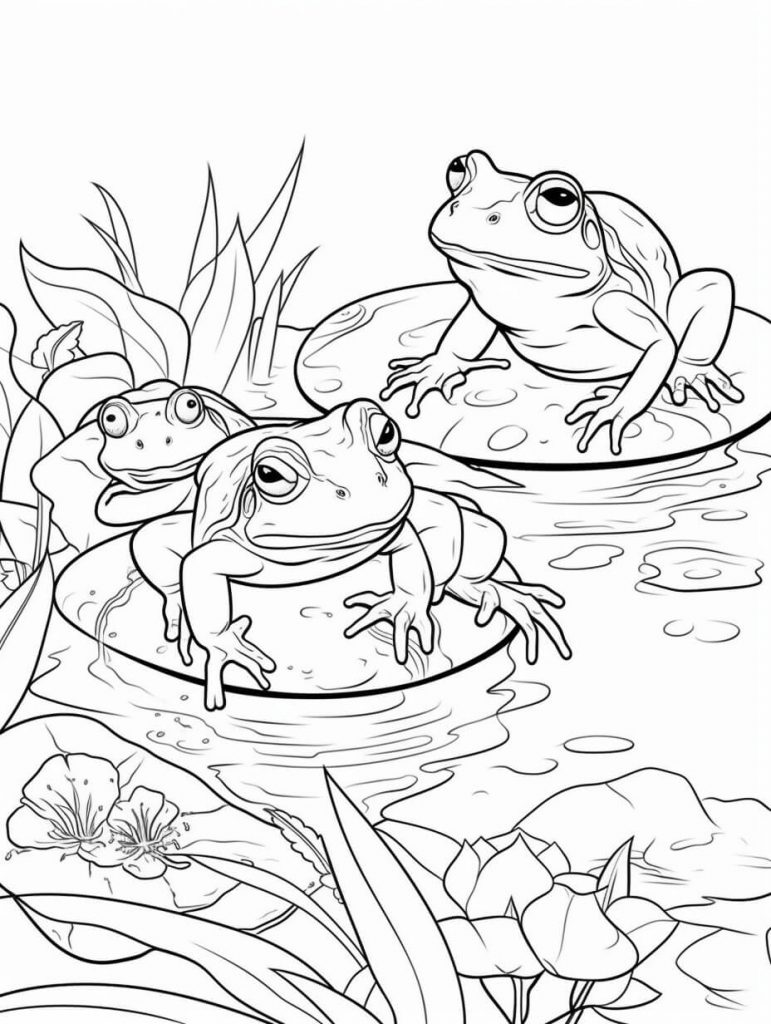 Frog Color Sheets (Free & Printable)
