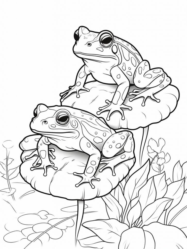 Frog Color Sheets (Free & Printable)