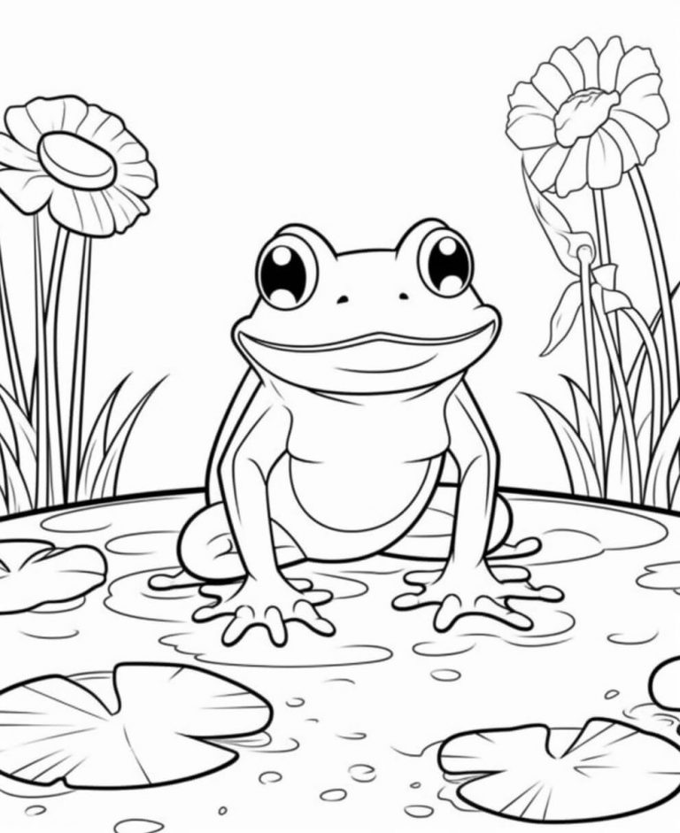 Frog Color Sheets (Free & Printable)
