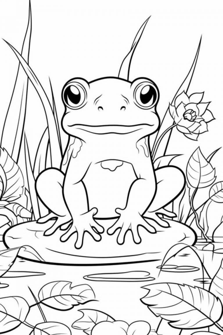 Frog Color Sheets (Free & Printable)