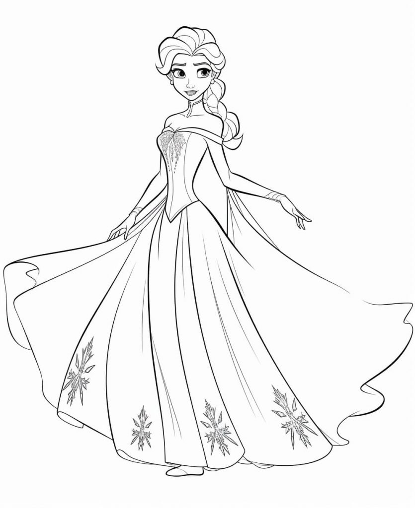 Frozen Color Sheets (Free & Printable)