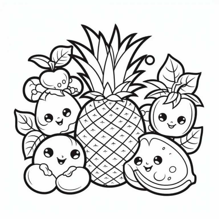Fruits Color Sheet (Free + Printable) | Kokoprint.com