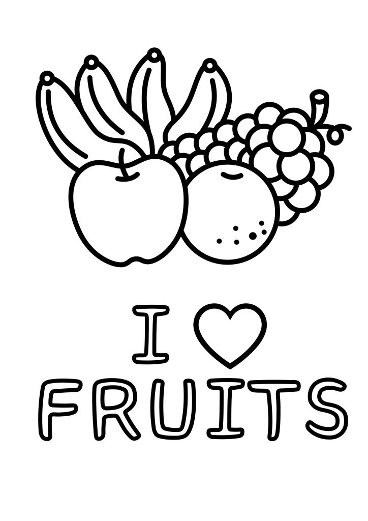 Fruits Color Sheet (Free + Printable) | Kokoprint.com