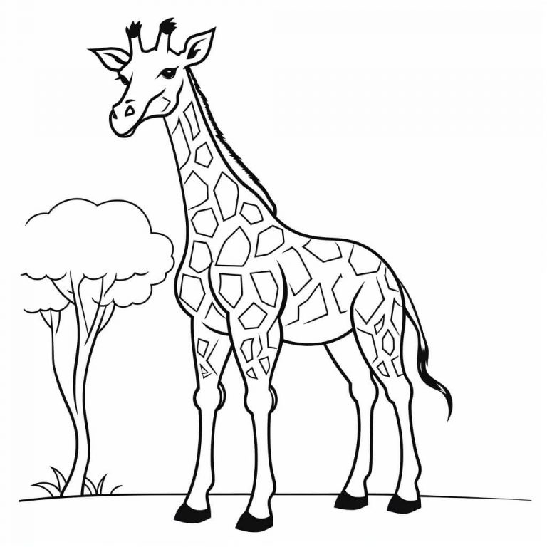 Giraffe Coloring Sheets (Free & Printable)