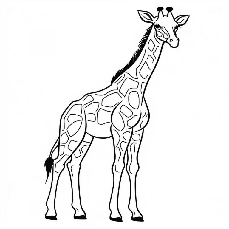 Giraffe Coloring Sheets (Free & Printable)