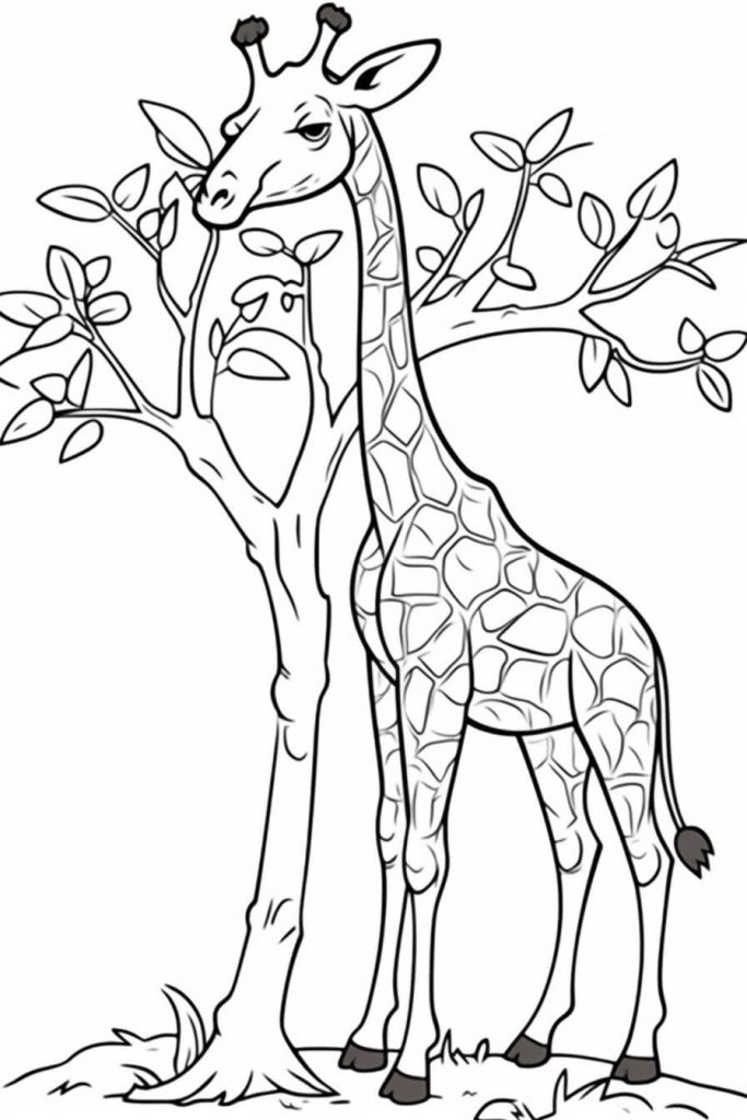 Giraffe Coloring Sheets (Free & Printable)