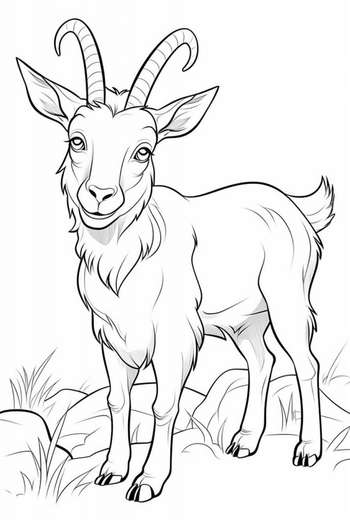 Goat Coloring Sheets (Free & Printable)
