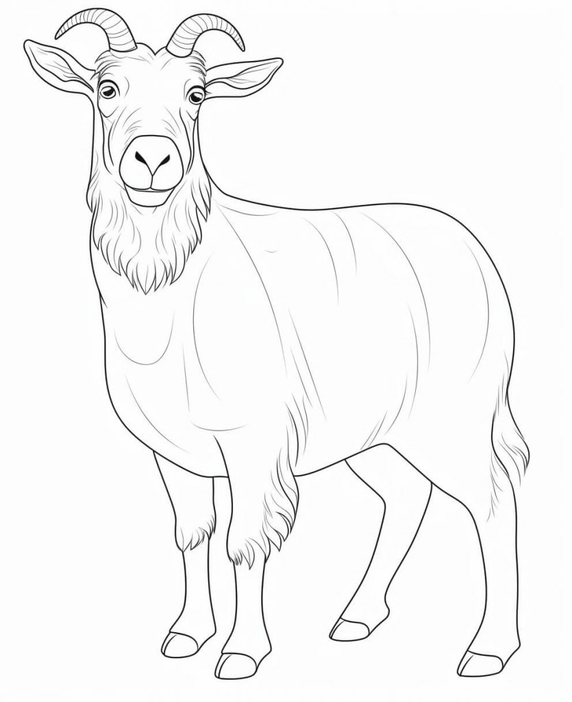 Goat Coloring Sheets (Free & Printable)