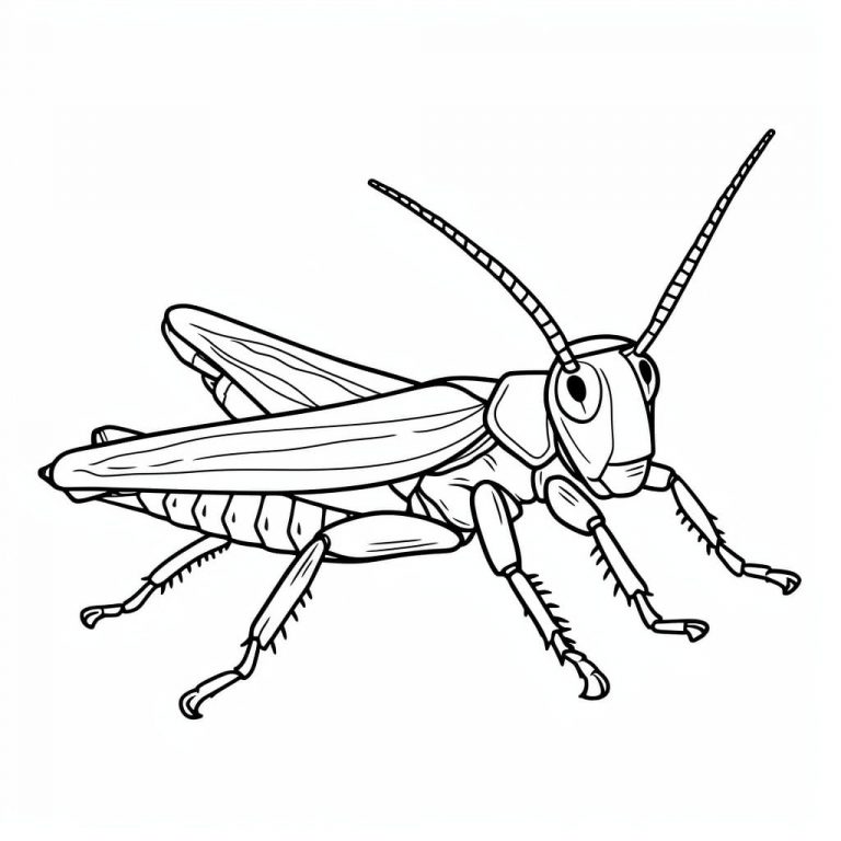 Grasshopper Coloring Sheets (Free + Printable)