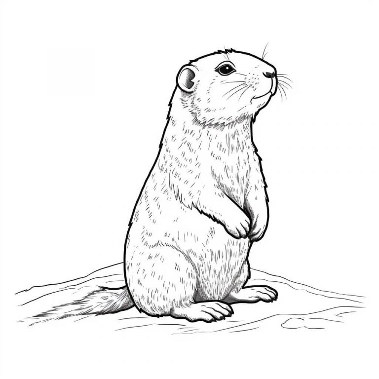 Groundhog Color Sheets (Free & Printable)