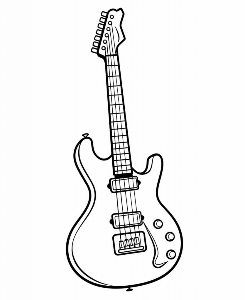 Guitar Coloring Sheets (Free & Printable)
