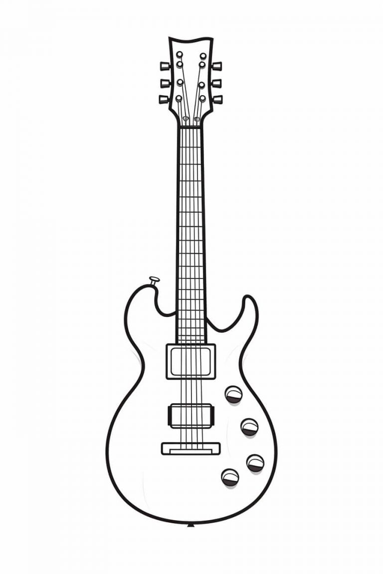 Guitar Coloring Sheets (Free & Printable)